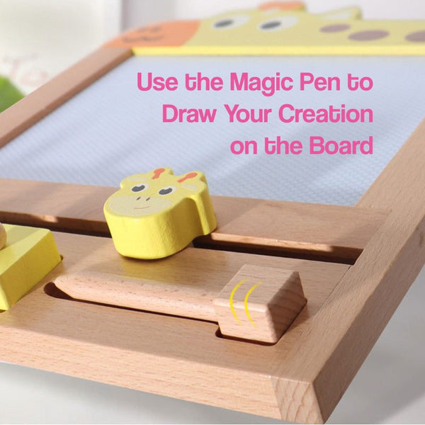 Eco-Wooden Magnetic Drawing Board - Little Learners Toys