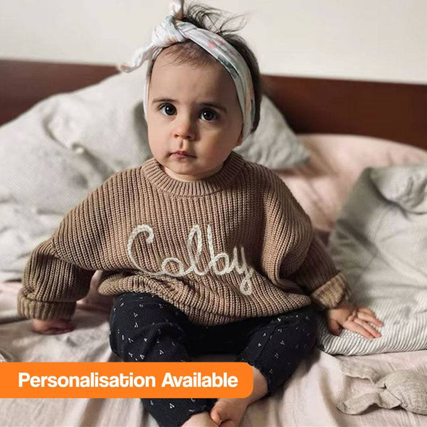 Custom Name Cozy Toddler Sweater - Little Learners Toys