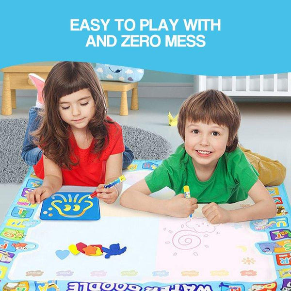 Kids Zero Mess Doodle Magic Water Drawing Mat With Pen And Brush ...